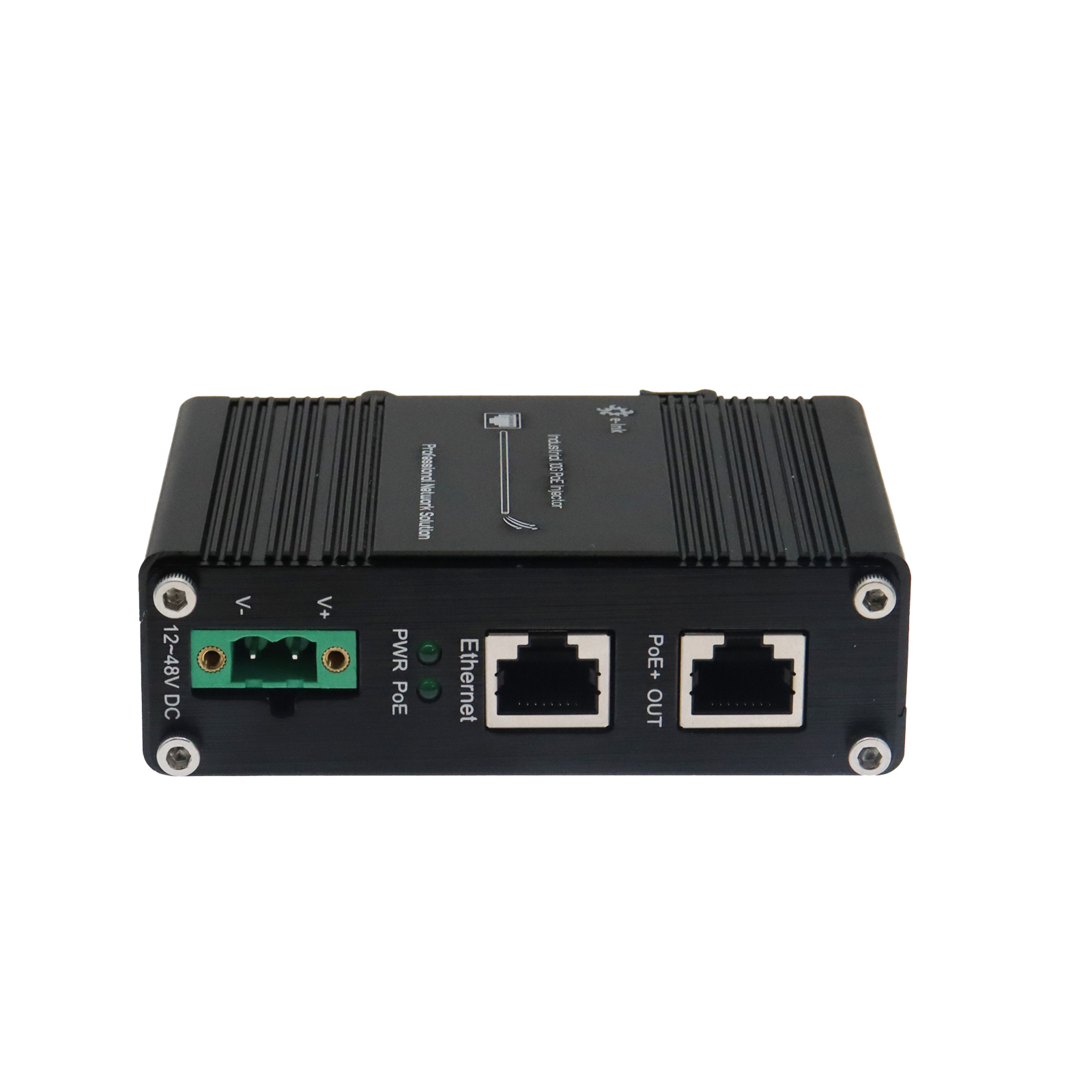 12-48V Input Industrial 10G 30W PoE+ Injector - E-link China Technology Co., Ltd.